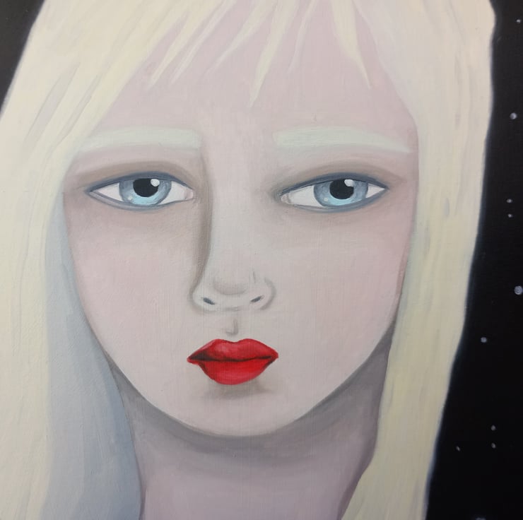 Starry - Original Oil Painting on Paper - Folksy