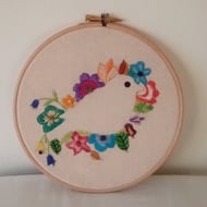 Embroidered Bird, Bird Art, Embroidered decor, ... - Folksy