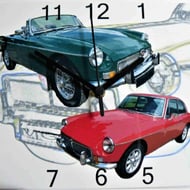 classic mgb gt wall hanging clock mgb clock - Folksy