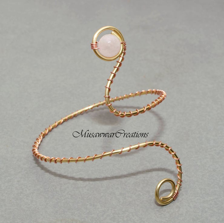 Brass Armlet, upper arm cuff bracelet, Armlet W... - Folksy