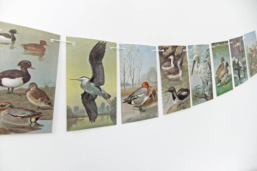 Ducks and Birds Bunting - upcycled bunting - Folksy