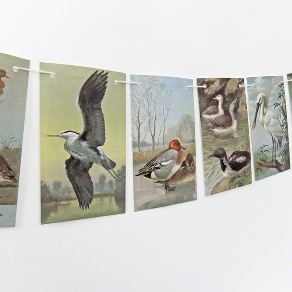 Ducks and Birds Bunting - upcycled bunting - Folksy