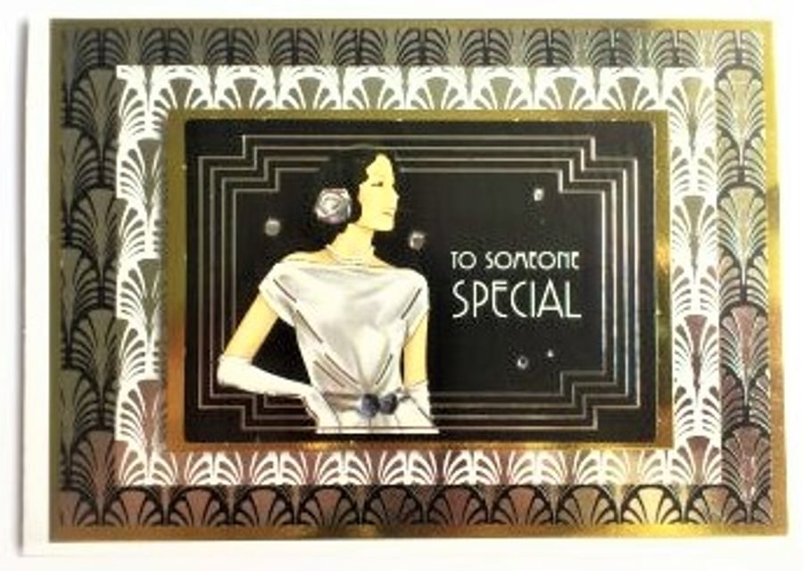 Luxurious 1920's Style Card - To Someone Special - Folksy