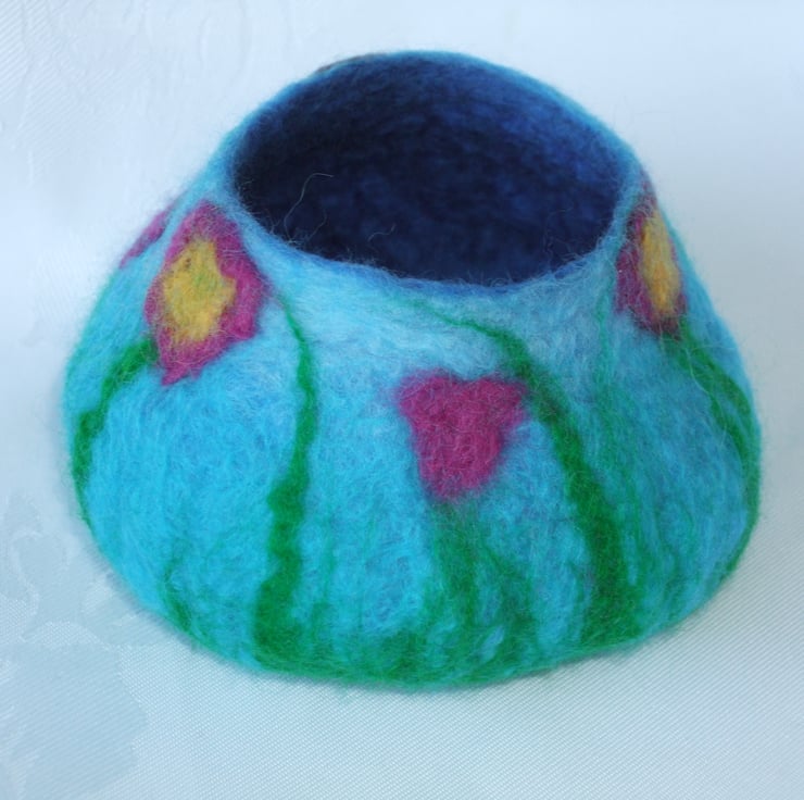 Felt Pots - handmade felt - Folksy