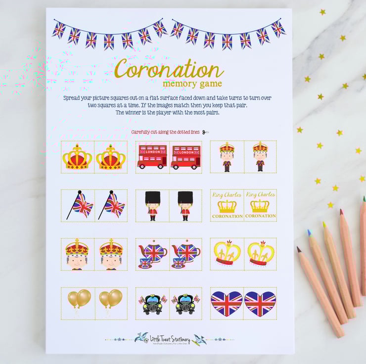 King Charles Coronation Activity Set - Folksy