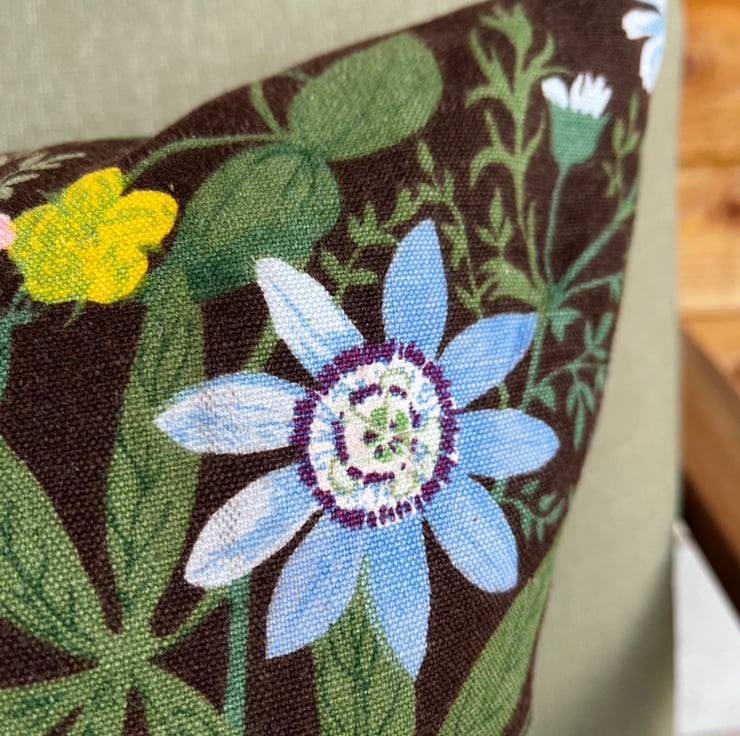 Vintage Belinda linen large square cushion cove... - Folksy