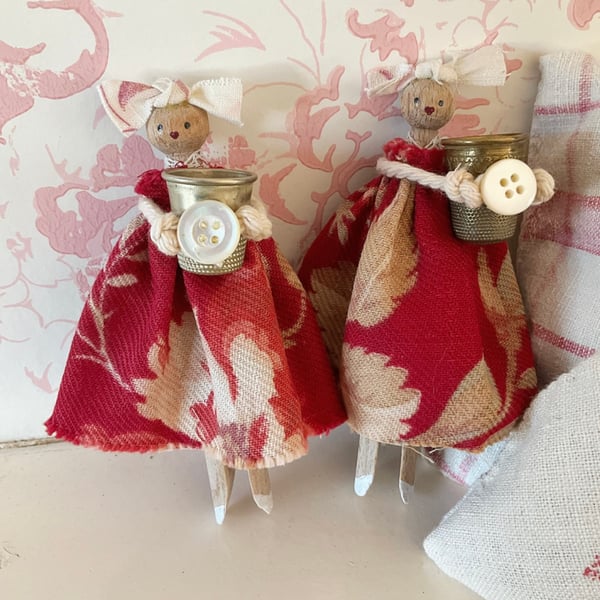 Thimble Peg Doll - Folksy