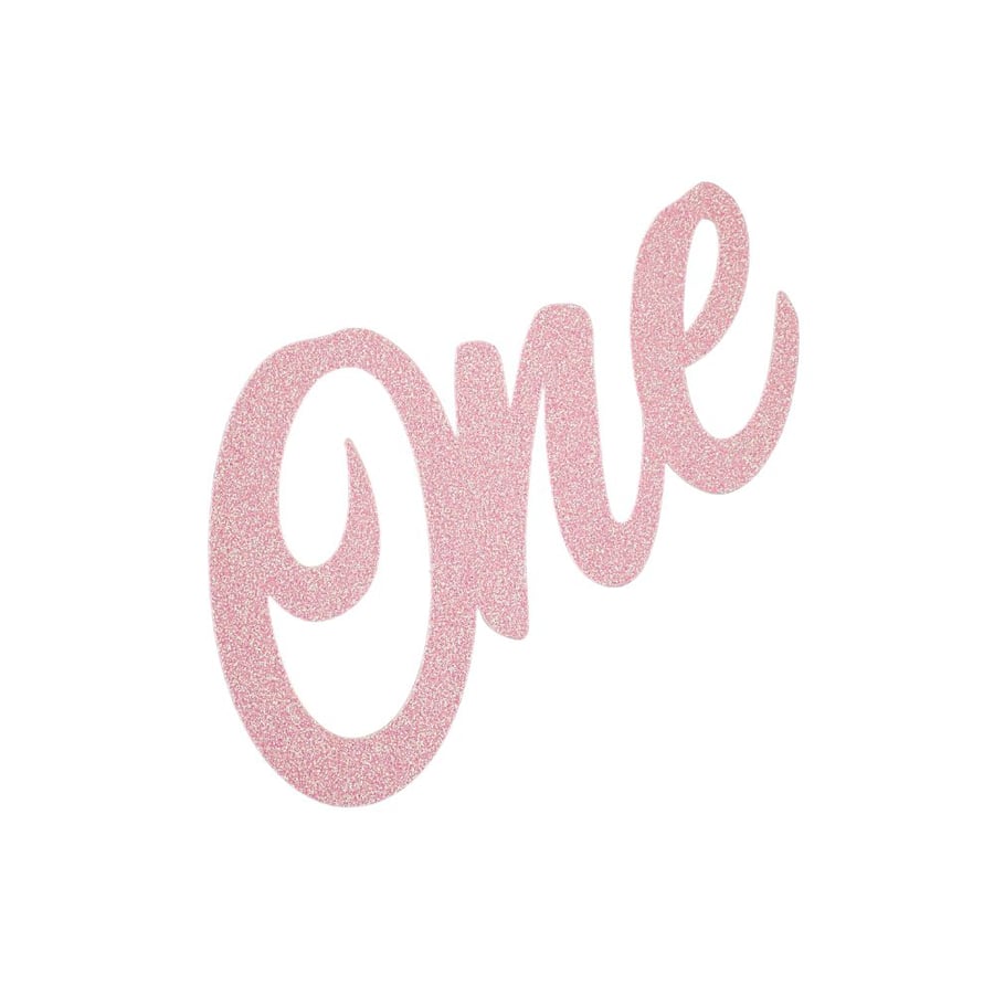 ONE (Pink Glitter) Cake Topper- First Birthday ... - Folksy