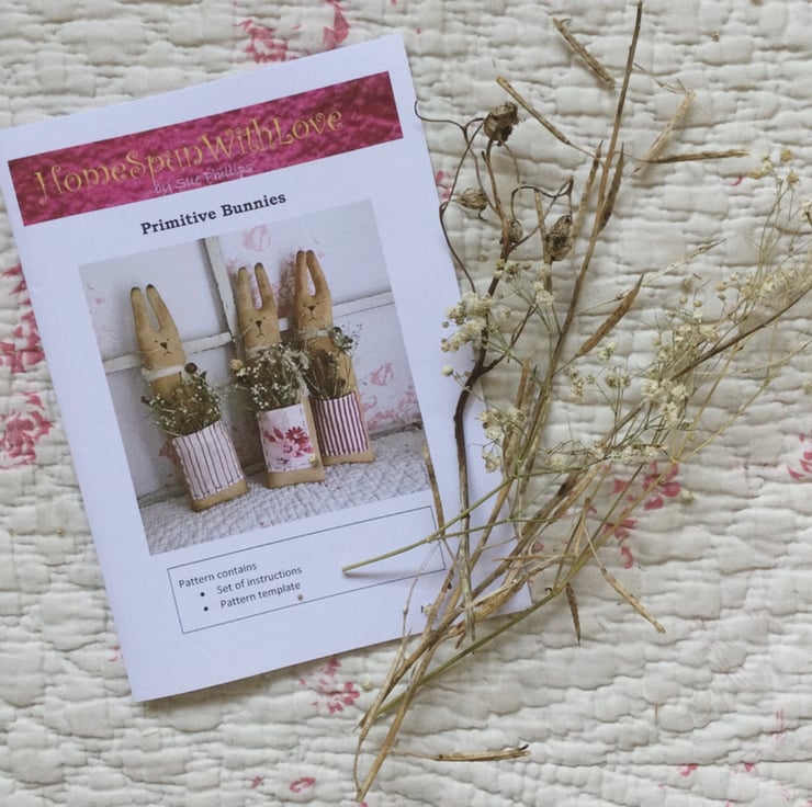 PDF pattern for a Rustic Primitive Bunny - Folksy