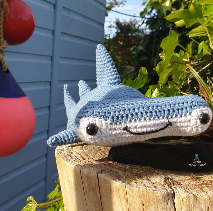 Hank the Hammerhead Shark Crochet Pattern, Hamm... - Folksy