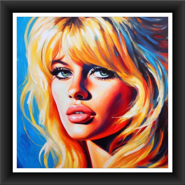 Brigitte Bardot, Original Art, Limited Edition ... - Folksy
