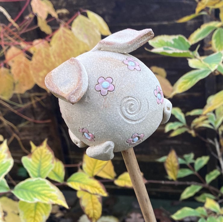 Flying pig cane topper - Folksy