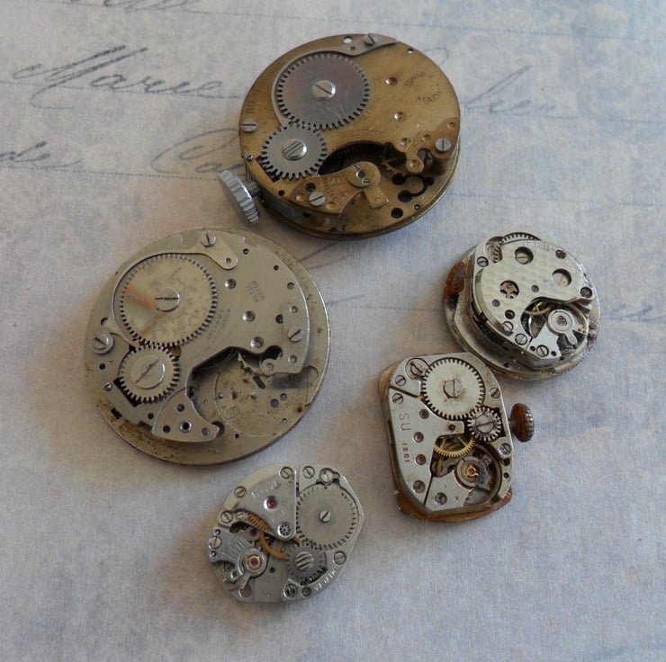 Steampunk Vintage Watch Movements x 5 - Folksy