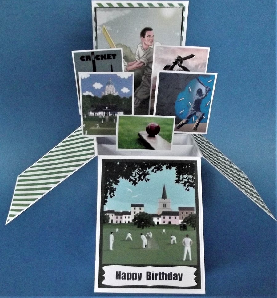 Birthday Card with Cricket - Folksy