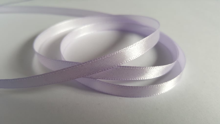 10m Satin Ribbon - 6mm - Lilac - Folksy