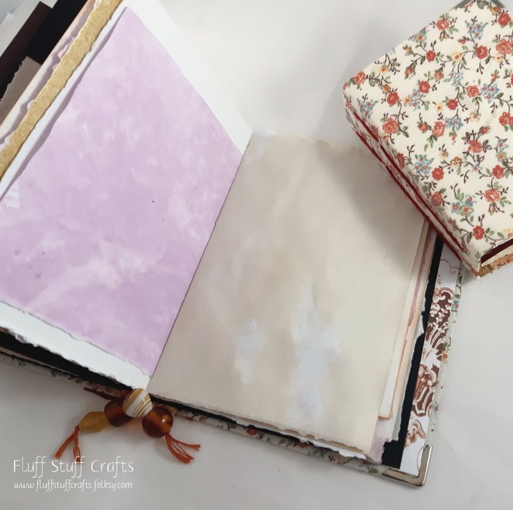 Set of 2 small notebooks, junk journals, handmade - Folksy