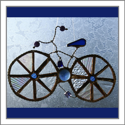 Bicycle - Stained Glass Suncatcher - Folksy