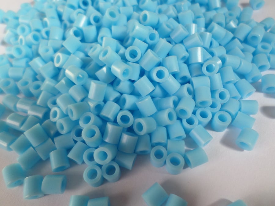 500 x Hot Fuse Beads - Column - 5mm - Sky Blue - Folksy