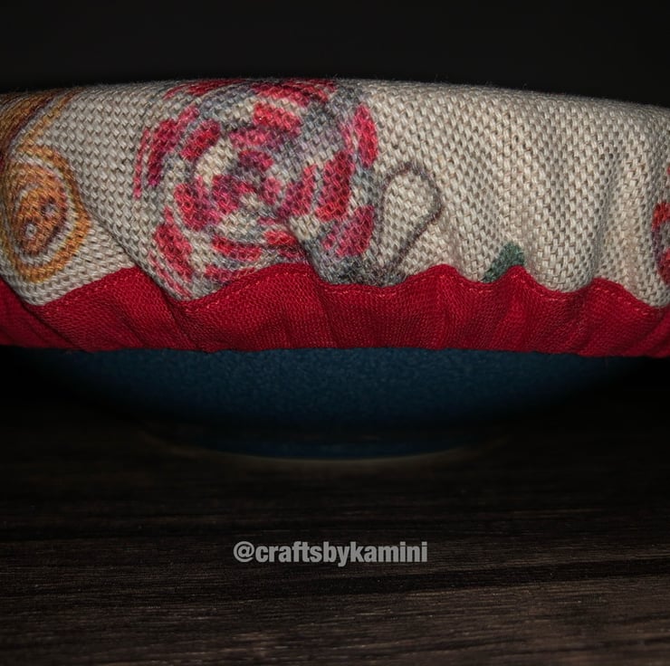 Christmas reuseable cover for bowls, mugs, glas... - Folksy