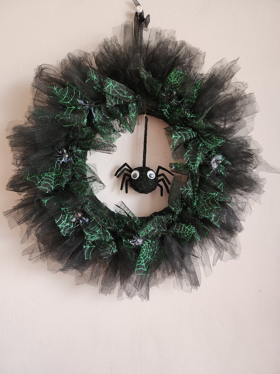 Spider Halloween Wreath - Folksy