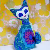 SALE Retro Cat - Folksy