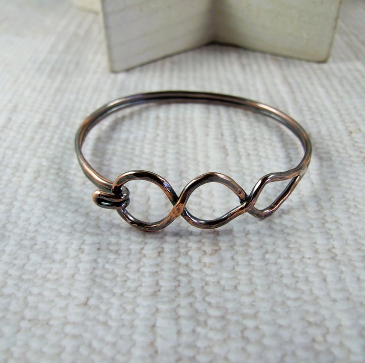 Bangle, Copper Tension Bracelet - Folksy