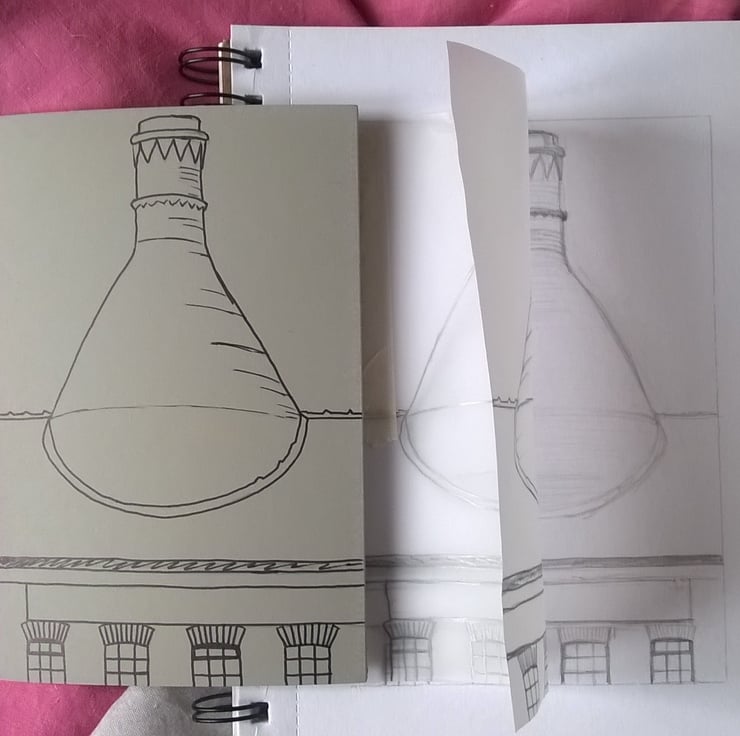 Heron Cross Pottery Original Linocut - Folksy