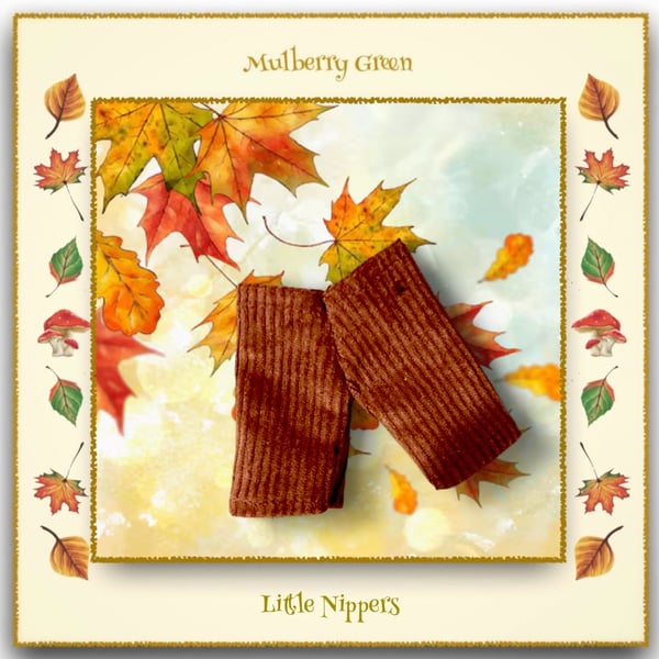 Little Nippers Chestnut Brown Corduroy Trousers - Folksy