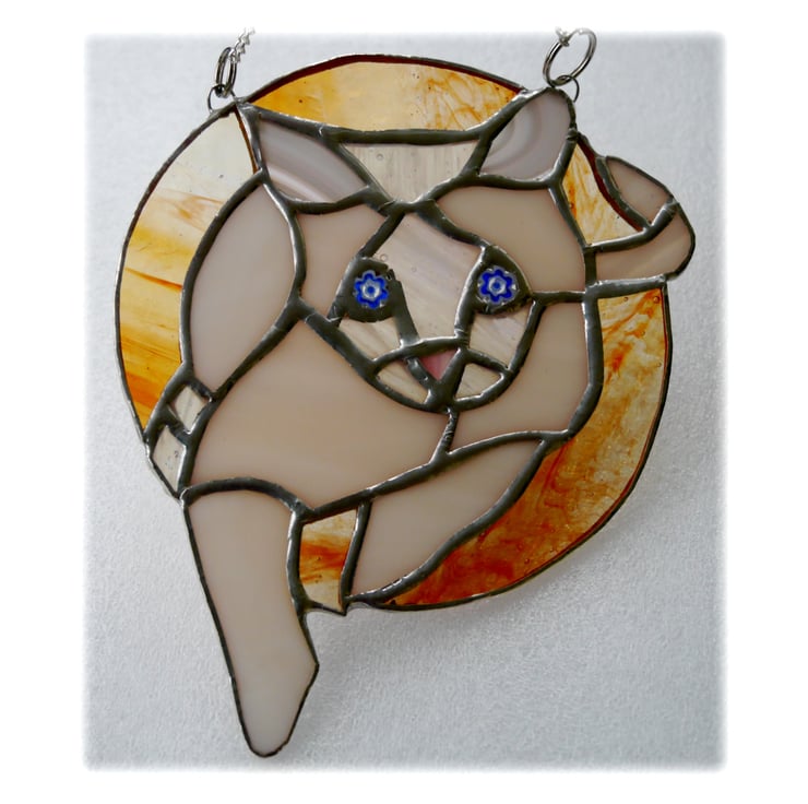 Siamese Cat Suncatcher Stained Glass 010 - Folksy