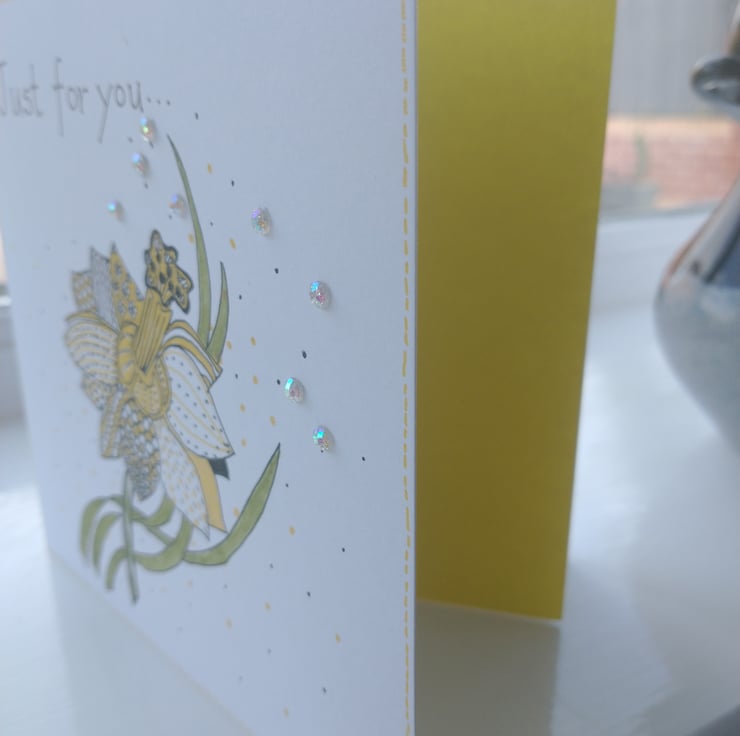 Daffodil birthday card - Folksy