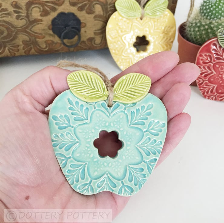 Ceramic Apple decoration Thank You Teacher Gift... - Folksy
