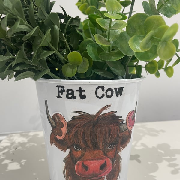 Cow pot - Folksy