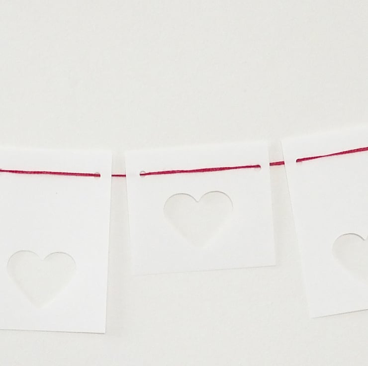 Mini Heart Bunting - Folksy