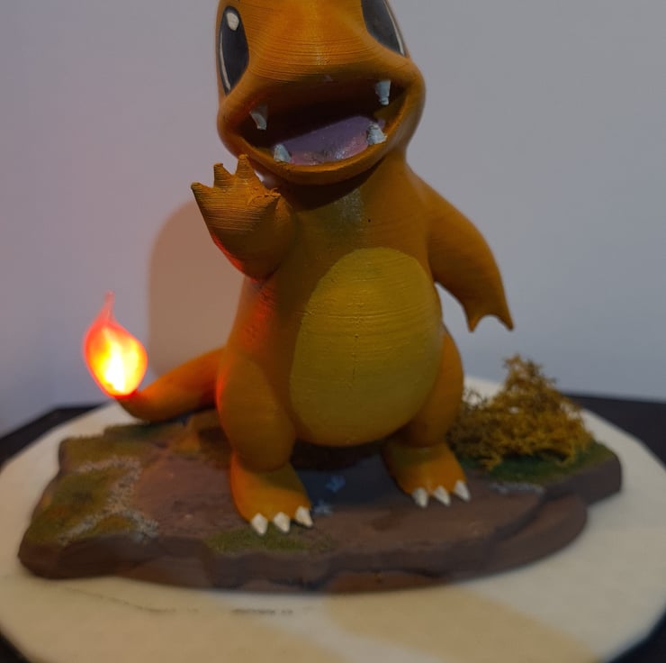 standing charmander with flickering tail - Folksy