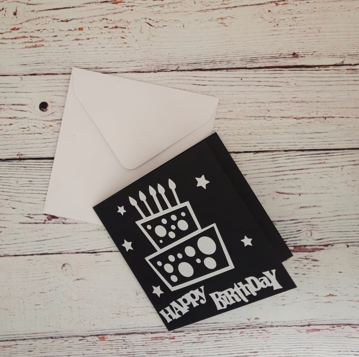Birthday Card, Simple Happy Birthday Card, For ... - Folksy