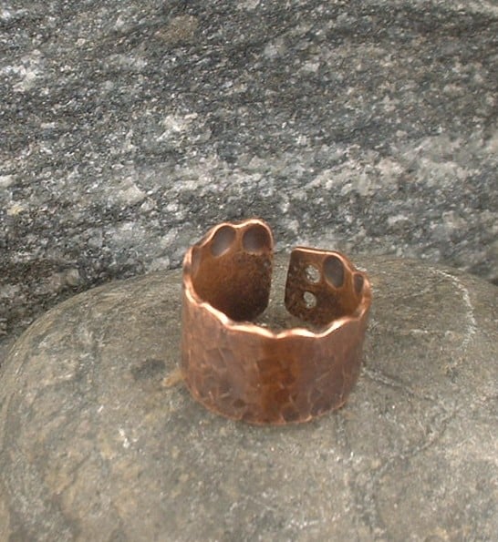 Rustic Copper Turret Ring - Folksy