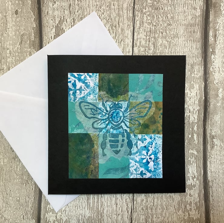 Handmade Indian block printed card left blank f... - Folksy