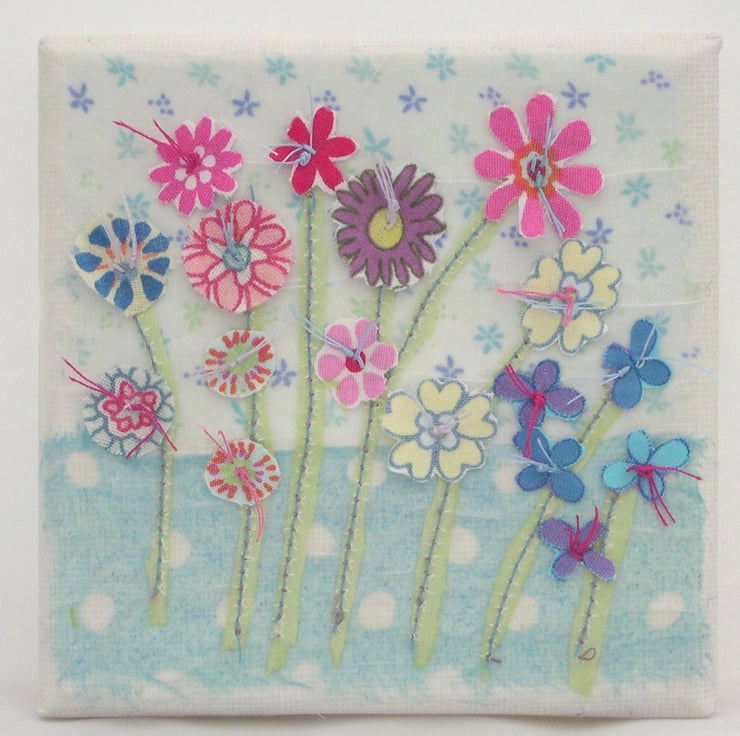 Flowers, Flowers - canvas - Folksy