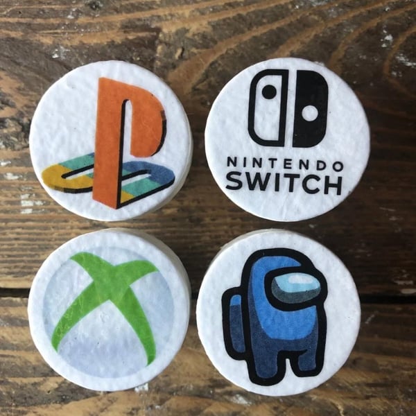 Handmade Games console inspired logo knobs pine... - Folksy