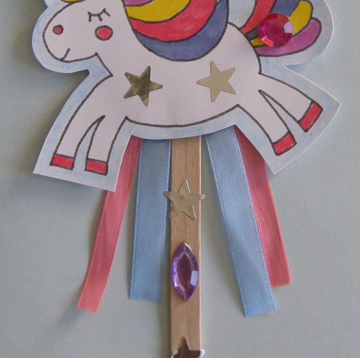 Craft kit make a unicorn wand and crown - Folksy