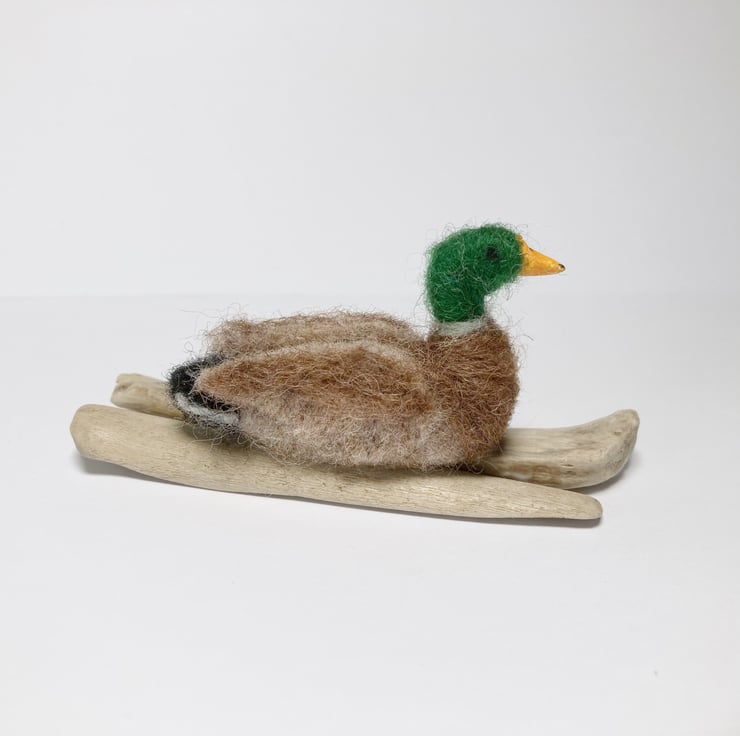 Miniature needle felted mallard - Folksy