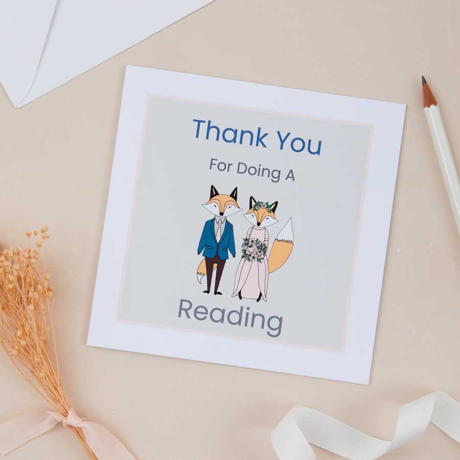 Thank You For Your Reading Greeting Card - Folksy