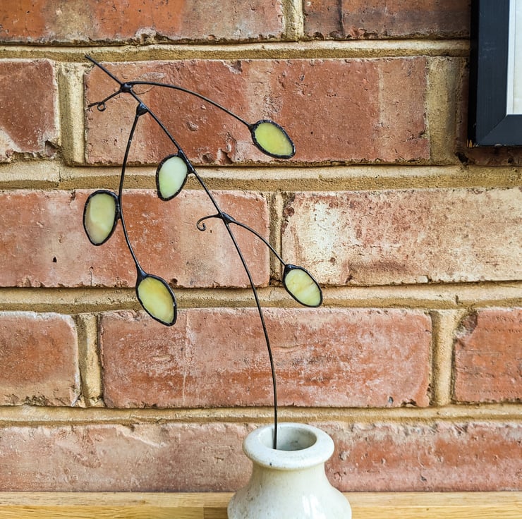 Pefectly Imperfect Stained Glass Flower, Hop Vi... - Folksy