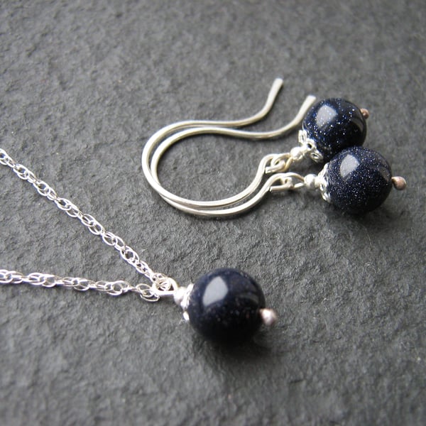 Blue Sparkle Jewellery Set - Folksy