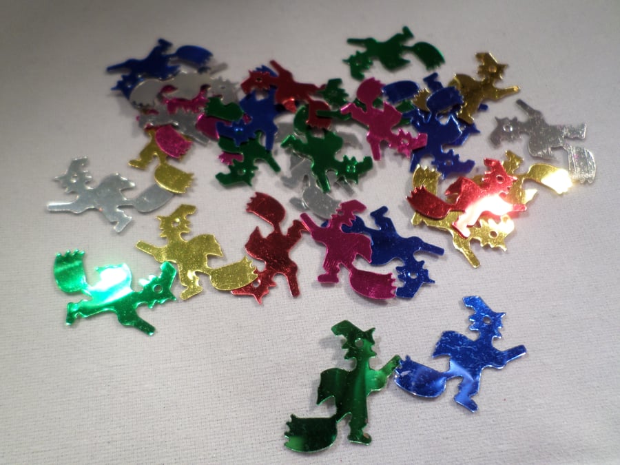 30 x Craft Sequins - Halloween - Witch - 19mm -... - Folksy