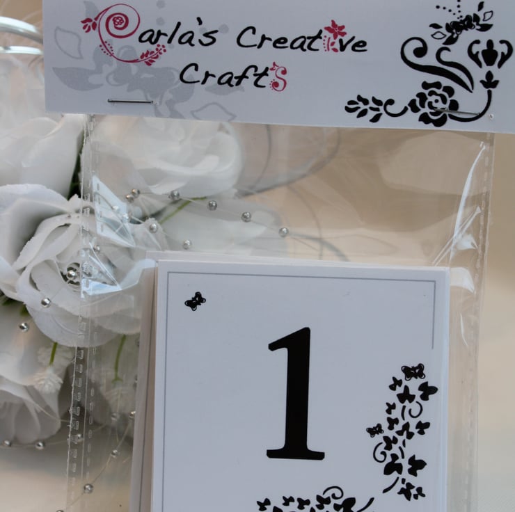 Butterfly Double Sided Table Numbers 1 - 12 - Folksy