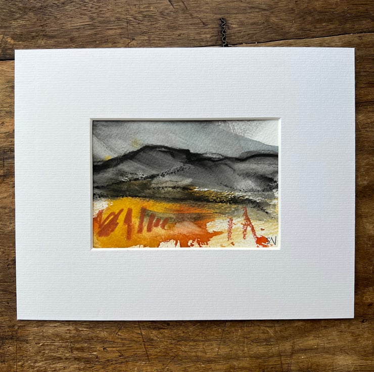 Autumn Moorland Postcard 4 - ORIGINAL mini Peak... - Folksy
