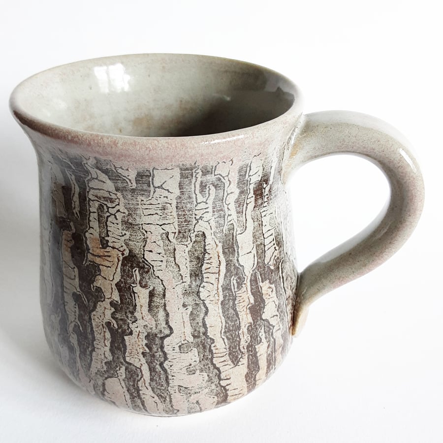 Grey Patterned Mug - Hand Thrown Stoneware Cera... - Folksy