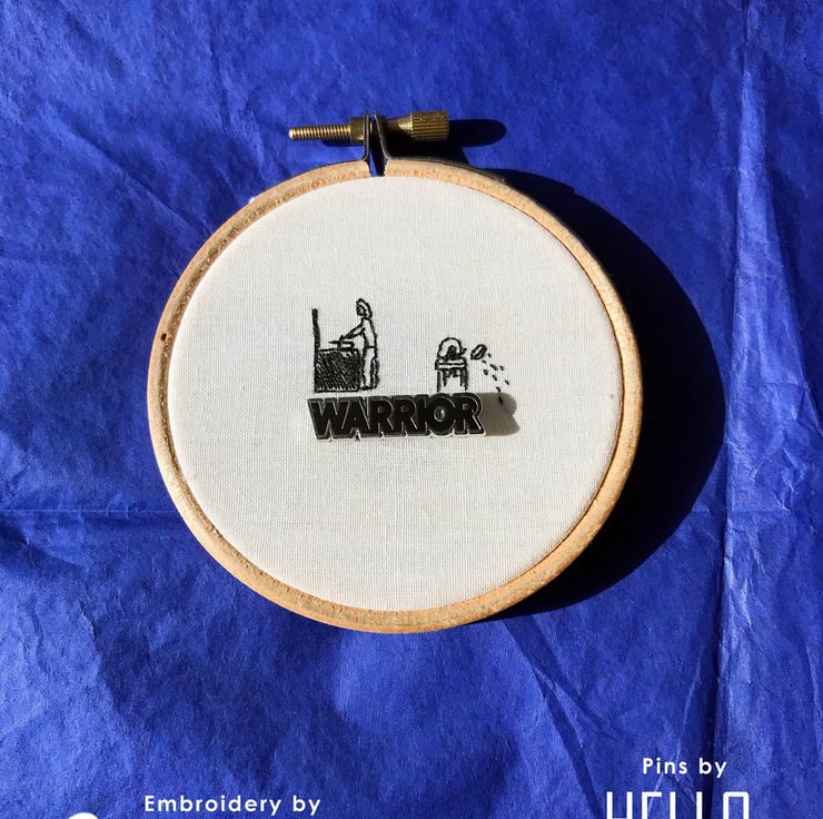 Warrior Enamel Pin Single Mum Limited Edition H... - Folksy