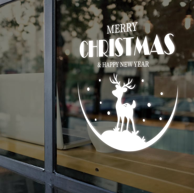 MERRY CHRISTMAS REINDEER - Festive Quote Wall W... - Folksy